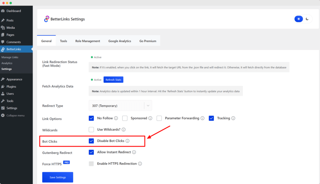 How To Prevent Bot Traffic With BetterLinks?