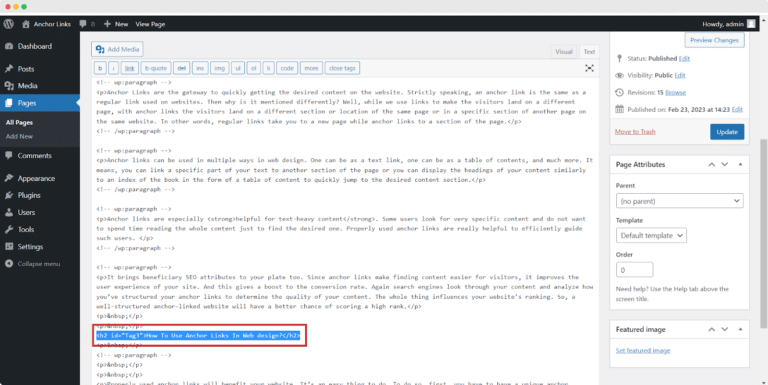 Basics Of Anchor Links And How To Use Them In Web Design